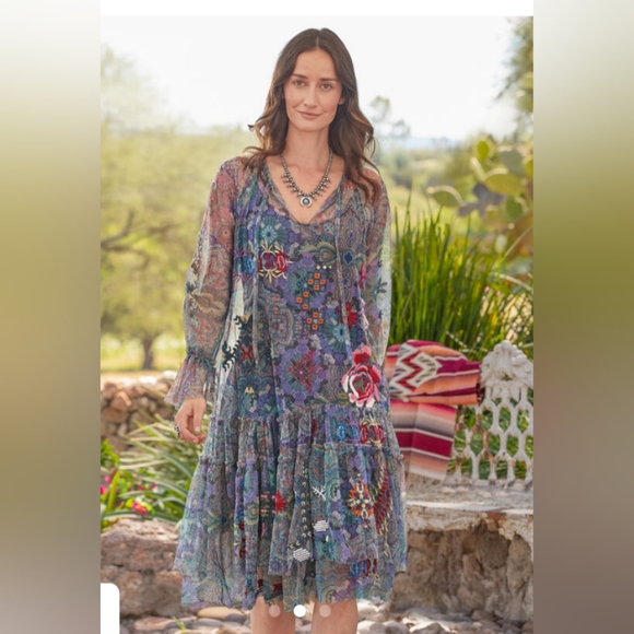Johnny Was | Dresses | Nwt Johnny Was Mesh Dress Large | Poshmark